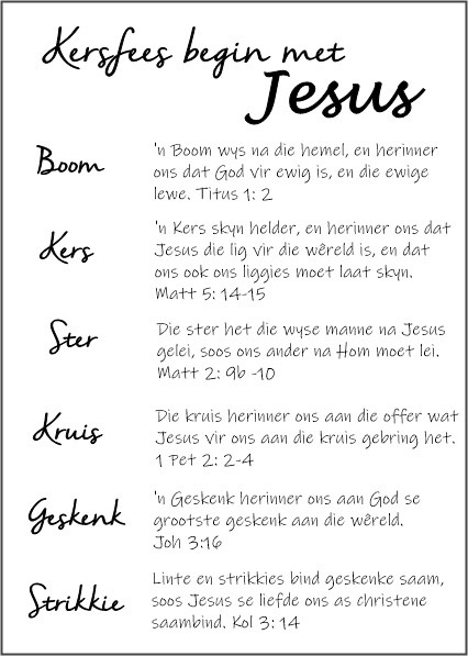 ‘n Kersfees Gedagte