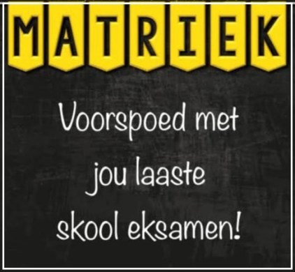 Spesiaal vir ons Matrieks 2
