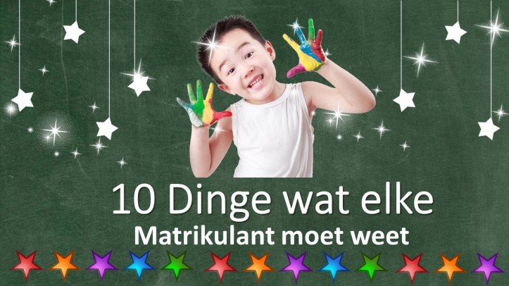 Spesiaal vir ons Matrieks 2