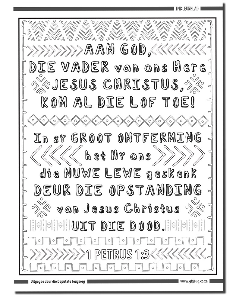 Bybel Aktiwiteite: Kom ons kleur in 2